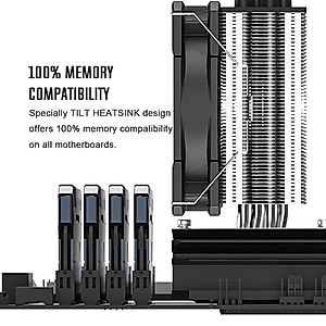 ID-COOLING SE-224-XTS CPU Cooler 4 Heatpipes CPU Air Cooler 120mm PWM Fan CPU Fan for Intel LGA1700/115X/1200; AMD AM4/AM5