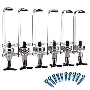 Lfhelper Wall Mounted Liquor alcohol Dispenser 6-Bottle for Bar/Home Party Use Fit Wine Cocktail Alcohol Drink Beverage Juice, Aluminum Alloy&ABS