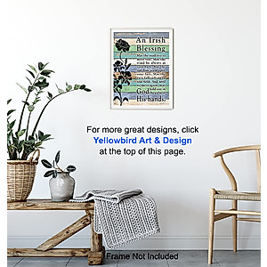 May The Road Rise To Meet You Irish Blessing Wall Decor - Irish Decor - Irish Quotes Wall Decor - Positive Inspirational Quotes Poster Sign Decorations - Sayings for Wall Decor - Uplifting Gifts