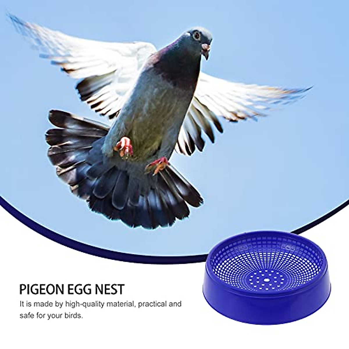 Ipetboom Bird Cozy Hut 3 Pcs Bird Nest, Pigeon Nest Pigeon Breeding Bowl Pigeon Nest Bowl Bird Breeding Box Hatching Nest for Pigeons Doves Quails Small Birds, 21x21x5.5cm Bird Feeding Container