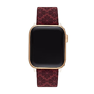 Kate Spade New York women's burgundy jacquard band for apple watch®, 38/40/41mm (Model: KSS0140)