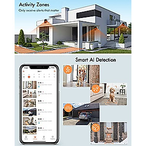 Dzees Solar Powered Security Camera Wireless Outdoor WiFi, 1080P Color Night Vision Outdoor Camera, Wireless Home Security Cameras System with Solar Panel, Spotlight/Alarm, AI Detection, 2-Way Talk