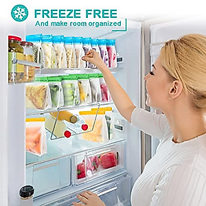 12 Pack Large Reusable Food Storage Bags Stand Up, FDA Food Grade Reusable Sandwich Bags, 3 Reusable Gallon Bags + 4 Reusable Freezer Bags + 5 Reusable Snack Bags for Meat Fruit Cereal Snacks