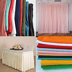 Polyester Black Fabric by The Yard, 54" Wide x 10 Yards Poly Fabric Roll for Furniture Upholstery and Drapery, Wedding Dress Decoration DIY Crafts