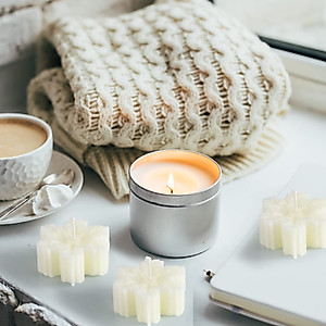 3 Pcs Christmas Snowflake Candles Winter Trendy Candles Snowflake Shaped Candle Soy Wax Aesthetic Candle Gifts for Christmas Home Birthday Wedding Party Decorations