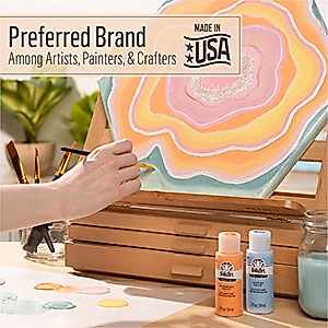 FolkArt Pastel Rainbow Kit, 16 Piece 2 fl oz Premium Acrylic Paint Set Including 14 Matte Shift 1 Dragonfly Glaze Color