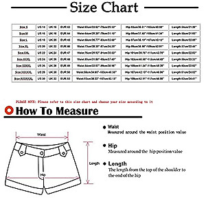 Bravetoshop Women's Cotton Linen Shorts Comfy Casual Elastic Waist Simple Shorts Outdoor Travel Home Wear Shorts (White,XXXXL)