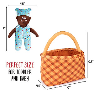 Basket of Babies | Multicultural Baby Dolls | Diverse Baby Dolls | Dolls for Toddlers | Toddler Baby Doll | 5 Dress Up Dolls with Basket Carrier | Removable Clothing Great Hand Eye Coordination