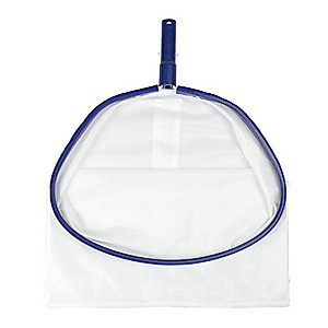 Poolmaster 21189 Finisher Swimming Pool Leaf Rake with Mesh Net, Classic Collection, Medium, White