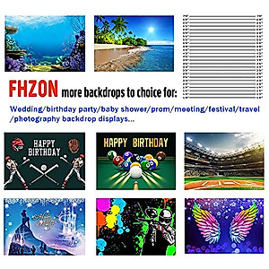 FHZON Boxing Birthday Backdrop Ring Blue Lights Photo Booth Wrestling Boxers Red Flame Gloves Banner Props Gym Decor Supplies Theme Party Live Background 7x5ft BJZZFH125