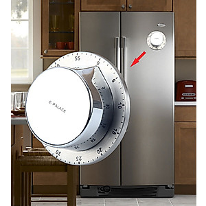 Kitchen Timer, 60 Minute Timer,Magnetic Loud Alarm,Mechanical Stainless Steel Cooking Timer (1pack)