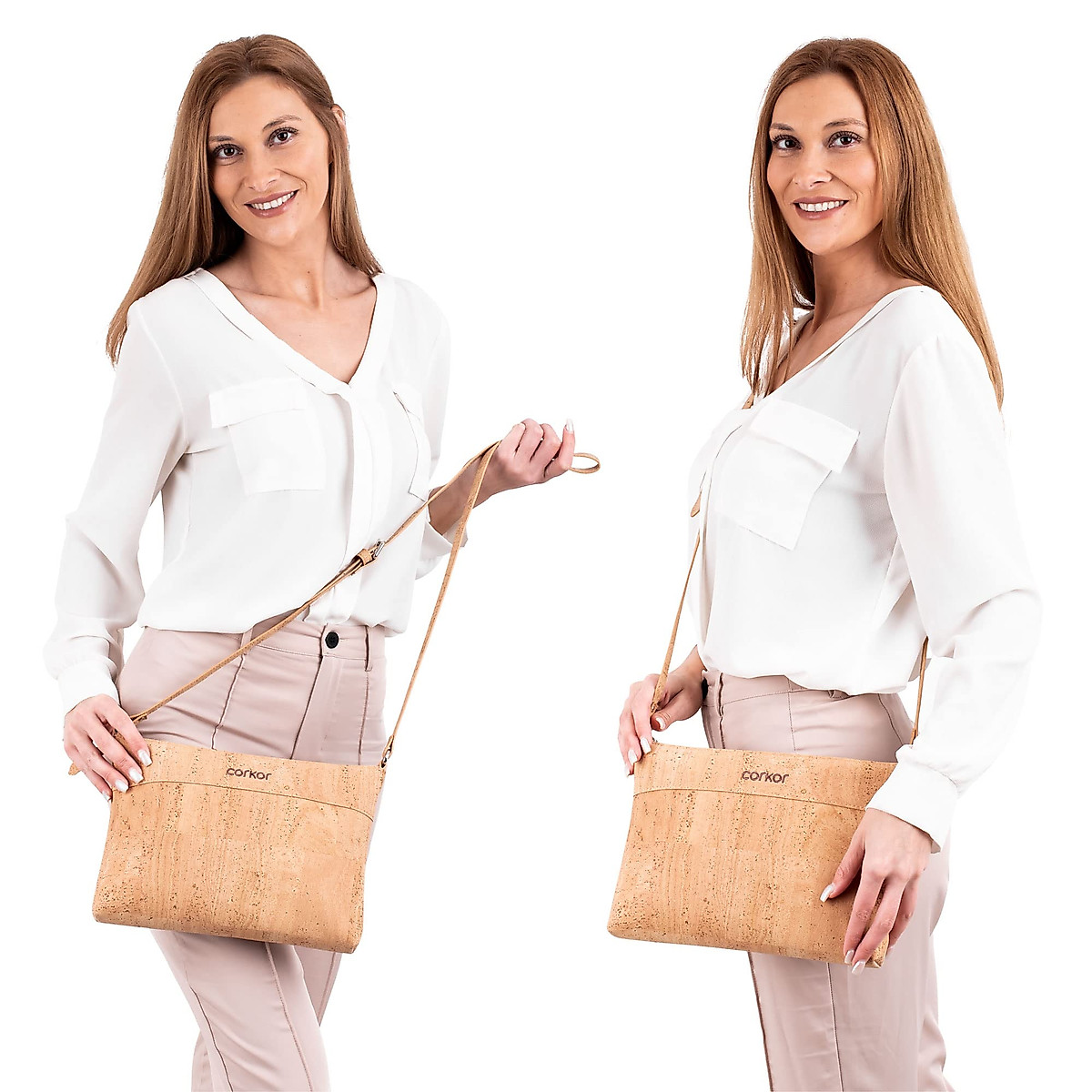 Corkor Cork Purse – Cork Handbags for Women, Vegan Crossbody Bag Cruelty Free Natural