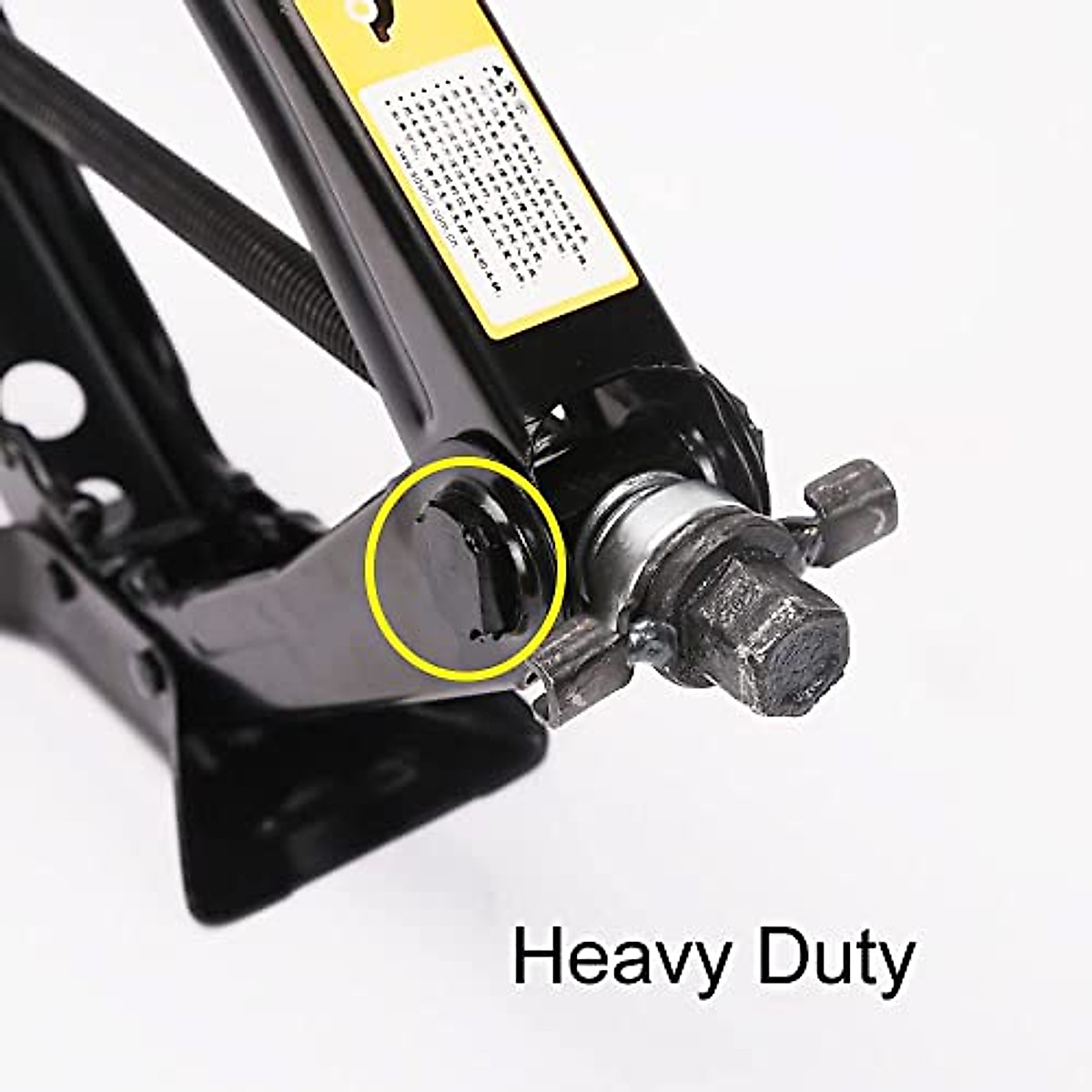 LEADBRAND Scissor Jack 1.5 Tons(3,307 lbs) Capacity Ratchet Handle Saving Strength Design