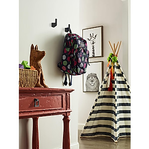 Amerock BH36000MB | Matte Black Single Robe Hook | 3-9/16 in. (90 mm) Length Towel Holder | Blackrock | Towel Hook for Bathroom | Bathroom Hardware | Bath Accessories