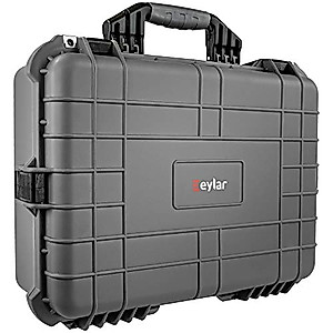 Eylar Large 20 Inch Protective Camera Case Water and Shock Proof with Foam (Gray)