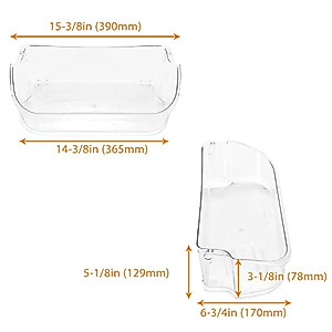 HECASA Refrigerator Door Shelf Replace for 240356402 AP2549958 Compatible with Refrigerators Refrigerator Door Bin Replacement Lightweight Clear