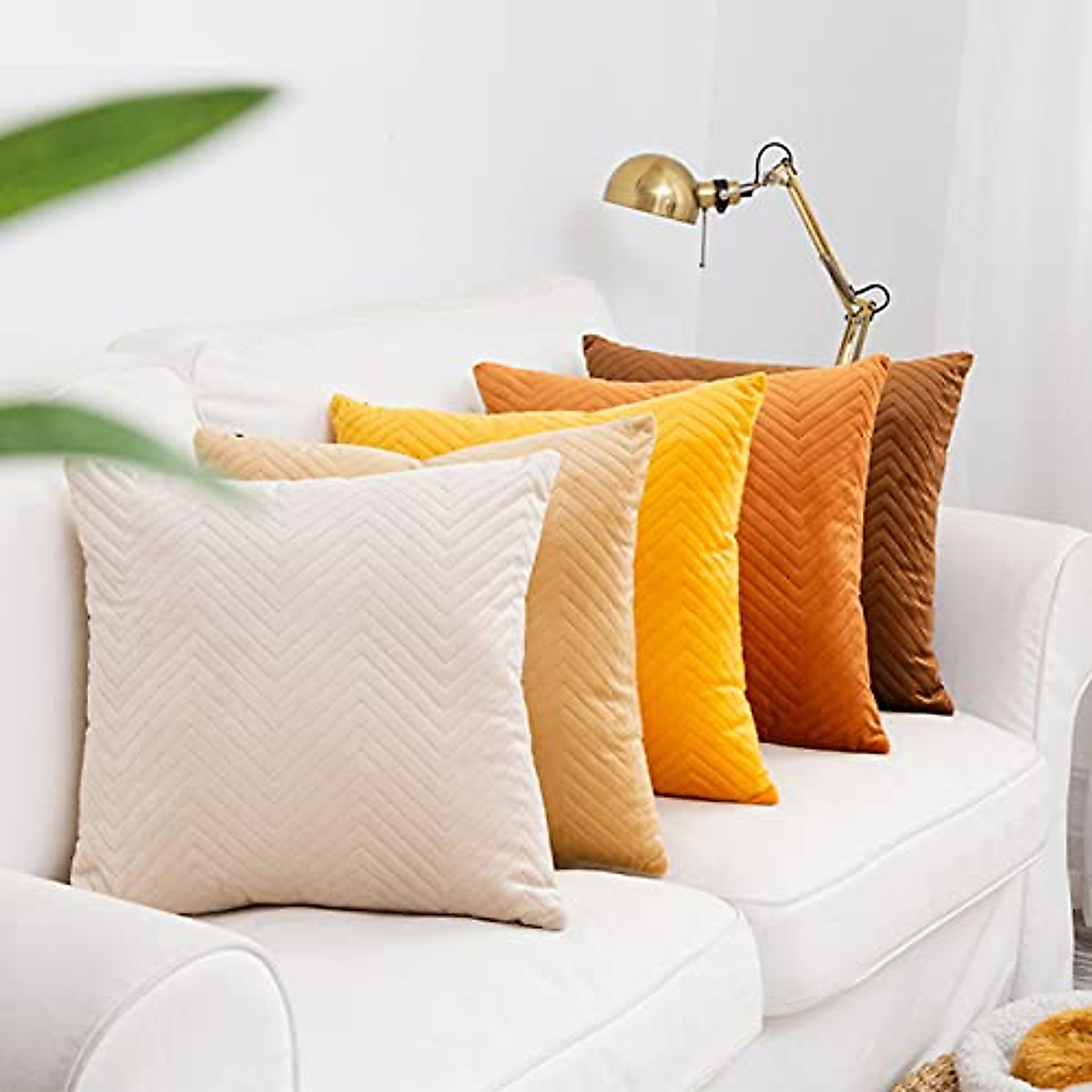 Gloppie Throw Pillow Covers Couch Pillows Cover 18x18 Bedroom Pillow Case Decorative Pillow Case Cushion Covers for Sofa Bed Office Living Room Modern Room Decor Yellow