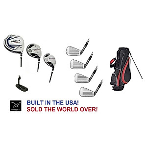 AGXGOLF Men's Magnum Executive Edition Golf Club Set w/Stand Bag; Right Hand: X Tall (+2") Length; Graphite Woods; 4, 6, & 8 Irons + Pitching Wedge + Free Putter; USA Bilt