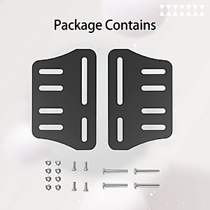 Bed Frame Brackets Headboard Adapter 2pcs Adjustable Attachment Parts for Metal Bed Heay Duty Bed Rail Hardware Extension Wall Mounting