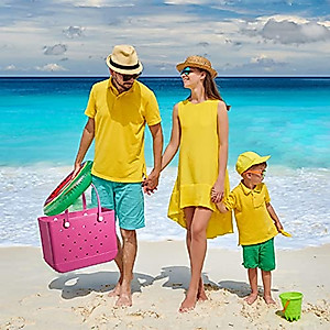 Oversized Rubber Beach Bags Waterproof Sandproof Outdoor EVA Portable Travel Bags Washable Tote Bag For Beach,Sports,Market (Khaki,Large)