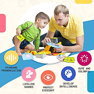 Careenoah Educational Toys for 3 4 5 6 Year Old Boys 112 Pcs Talking Flash Cards for Toddler Preschool Learning Games Activities Christmas Birthday Gift for Kids Age 3 4 5 6 Year Olds Boys