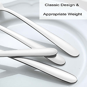 60 Pieces Dinner Forks (7.1 inches) and Teaspoons (6.2 inches), Pleafind Forks Silverware and Teaspoons, Contains 24 Pieces Forks and 36 Pieces Teaspoons, Use for Home, Kitchen, Restaurant