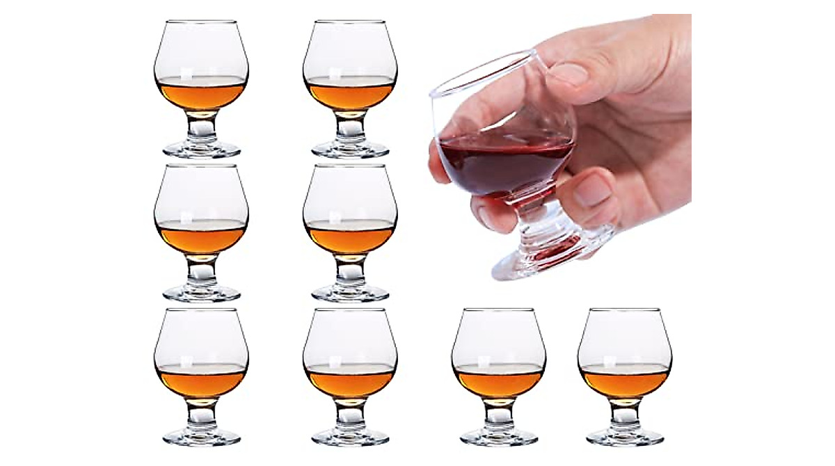 Glsairy Cute Shot Glasses Set of 8 - Perfect for Spirits