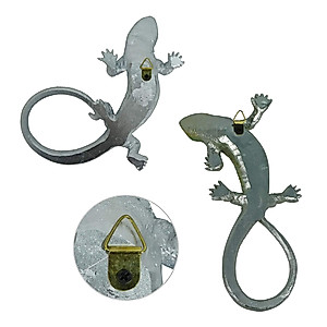 LiffyGift Resin Lizard Wall Decor Animals Craft Sculpture Art Hanging for Indoor Living Room Outdoor Garden Decoration