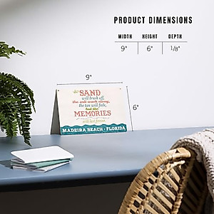 Lantern Press 6x9 Inch Wood Sign, Ready to Hang Wall Decor, Madeira Beach, Florida, Beach Memories Last Forever