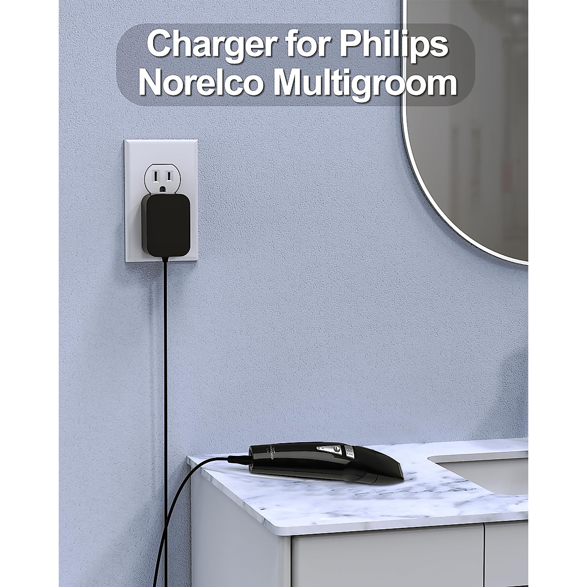 1.6V 80mA Replacement for Philips Norelco Charger Compatible with Philips G370 G250 G270 G290 G380 D350 G390, G470, G480 Grooming System and Beard Hair Trimmer QC5015 QG3080 QG3150 HQG265 HQG265