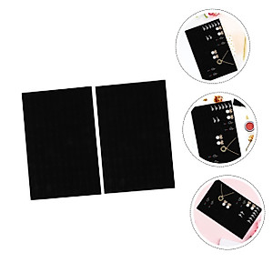 ADOCARN 2pcs Box Jewelry Sponge Pad Ring Display Stand Ornament Display Stand Trinket Tray Jewelry Box Insterts Foams Pad Jewelry Insert Tray Sponge Black Supplies Earrings Ear Stud Holder