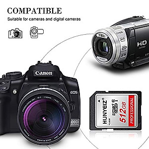 512GB SD Card Memory Card High Speed Security Digital Flash Memory Card Class 10 for Cameras,Vlogger&Videographer and Other Compatible Devices（512GB