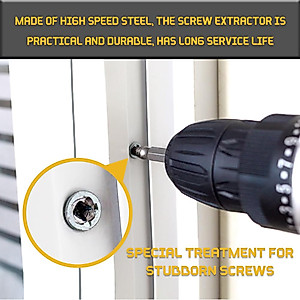 Damaged Screw Extractor Set- 6Pcs Double Head Drills with Storage Box, Screw Extractor Kit Made of Authentic 4341 Steel, Premium Stripped Screw Removal Tool for Easy Removal Rusted hardware- Samest