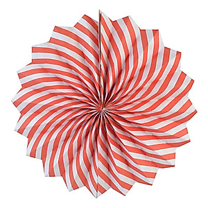 18Pc Party Hanging Paper Fans Set Decorative Red Folding Fans Party Decorations Round Fan Wall Decor Paper Garlands Flower Decoration for Birthday Festival Party Wedding Graduation Events Accessories