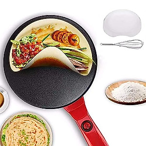 8" Electric Crepe Maker, Portable Crepe Maker Cordless Crepe Pan Maker Griddle Crepe Pan with Non-Stick Coating for Crepes, Blintzes, Pancakes, Bacon, Tortillas