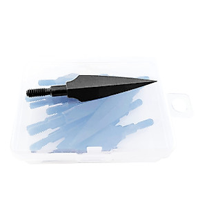 12 Pack Traditional Broadhead, 125 Grain Archery Arrow Tip for Crossbow Hunting and Target