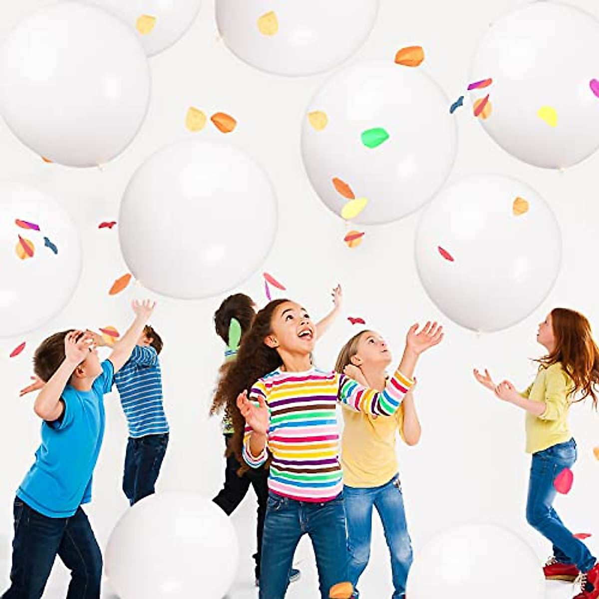 30pcs 18 Inch Big Balloons White Jumbo Balloons Round Latex Balloons for Wedding Baby Shower Birthday Party Event Carnival Decor