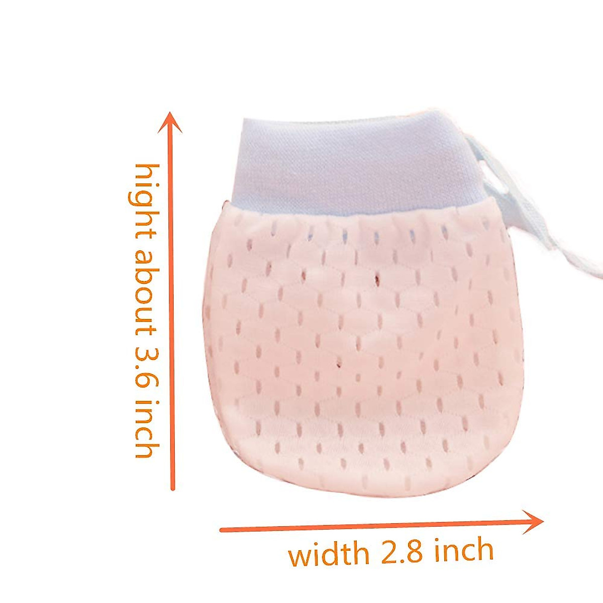 Adeimoo Baby Boy Girl No Scratch Silk Cotton Mittens Mesh Breathable Drawstring Gloves for Newborn Toddler Infants 8 Pack (Eyelet Mitten)