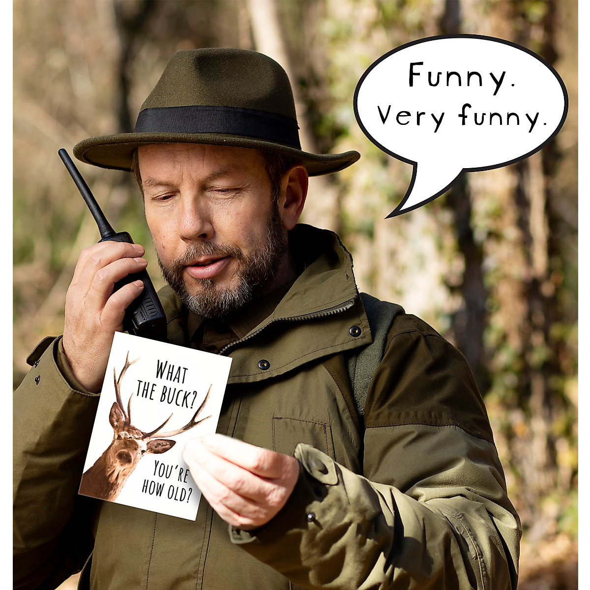 PRESS and POUR Funny Birthday Card, Hunter Birthday Card, Funny Birthday Card for Husband, Birthday Card for Guy, Funny Outdoorsman Birthday Card