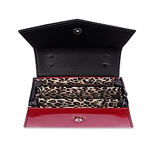 Liquorbrand Retro Chevron Top Handle Handbag Purse Rumbler Bag (Red Sparkle)