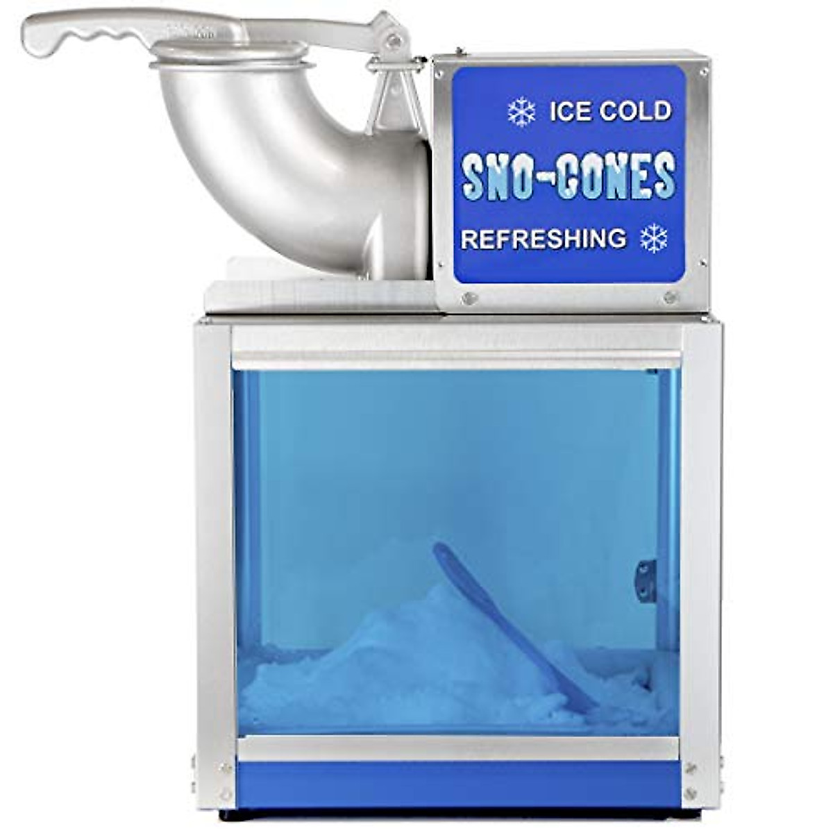 Paragon - Manufactured Fun Arctic Blast SNO Cone Machine for Professional Concessionaires Requiring Commercial Heavy Duty Snow Cone Equipment 1/3 Horse Power 792 Watts, Blue