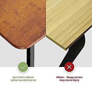 Pamray 40 inch Computer Desk with Built-in Outlet & USB Charging Port Home Office Desk with Cable Trough and Under Desk Cable Management for Work and Gaming Brown