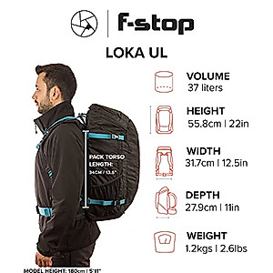 f-stop – Loka UL 37L Bundle – Ultralight Adventure Camera Backpack with Removable Insert for DSLR, Outdoor, Travel, Photo Gear