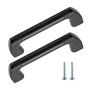 UOIENRT 2 Pack RV Grab Door Handle, Aluminum Automotive Grab Handles for Camping Vehicles, Trailers, Freight Trailers, RVs, Boats, Cars(Black)