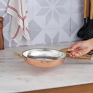 BABY SHOWER CHOCOLATE 3 pieces Turkish Copper Fry Pan - Hammered Copper Pan Traditional - Turkish Frying Pan Omelette Pan Handmade