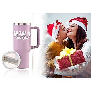 CHONG SHENG Mamasaurus 40OZ Coffe Mug - Gifts for Mama Birthday, Christmas, Mother’s Day Gifts for Mom from Kids, Mamasaurus Tumbler