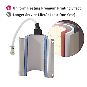 PYD Life 5 Pin 3 OZ Tapered Shot Glasses Press Attachment for 3 OZ Shot Glasses Tumbler Press Replacement Heater