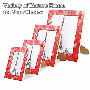 POFATO Shiny Red Heart11x14 Picture Frame Wood Photo Frame for Tabletop Display Wall Mount Picture Frame Display 11 x 14 Inch Photo Wall Decor Home Gift Frames