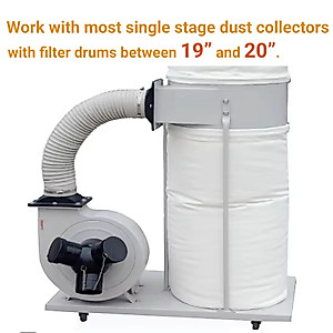 Dust Collector Bottom Bag for Woodworking 30 Micron 20" Dia. x 30", 70 Gallon Dust Collector Lower Bag Compatible with Harbor Freight Wen Grizzly JET Delta
