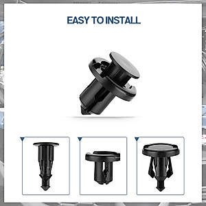 Xislet 120 Pcs POM Fastener Rivets Compatible with Honda Acura Accord Civic Fits Bumper and Fender Body Retainer Clips with Tool Replace - 91503-SZ3-003